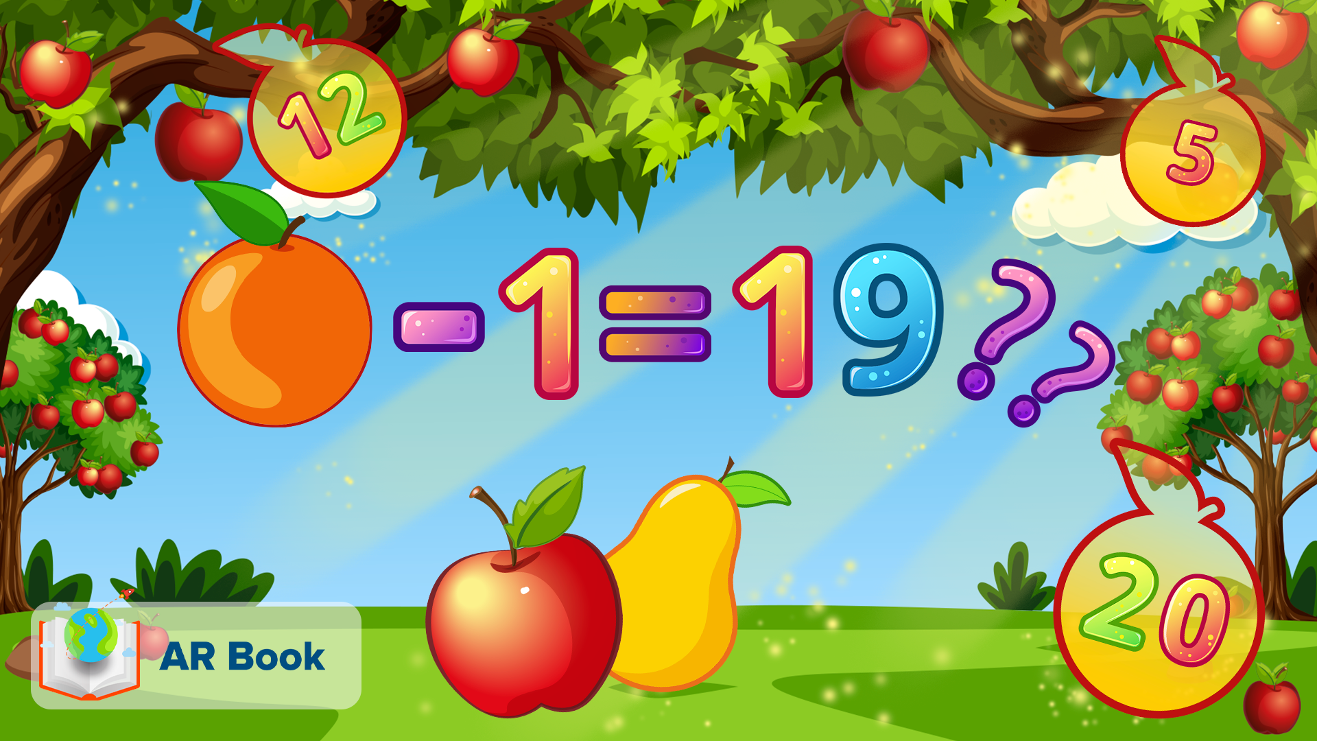 Orchard of fruit numbers: subtracting numbers from the number 20 | Math ...