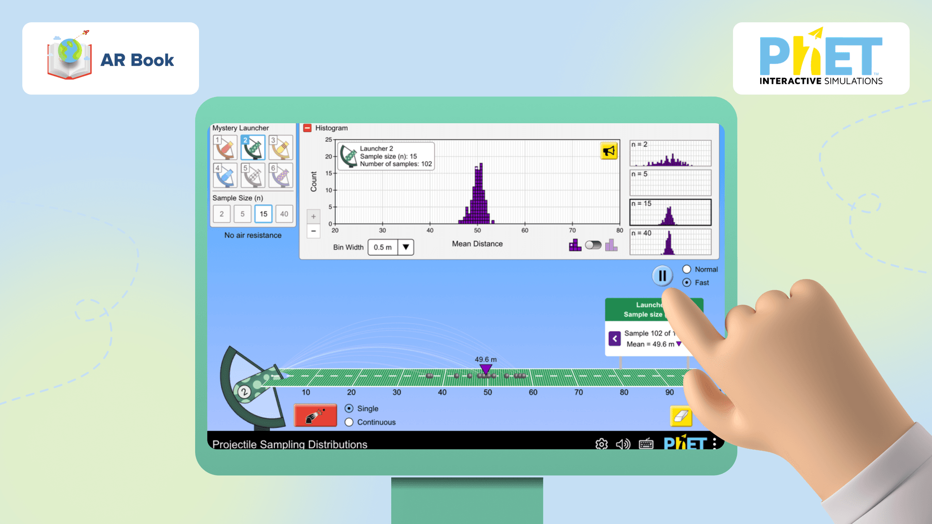 Projectile Sampling Distributions | Math | Grade 10